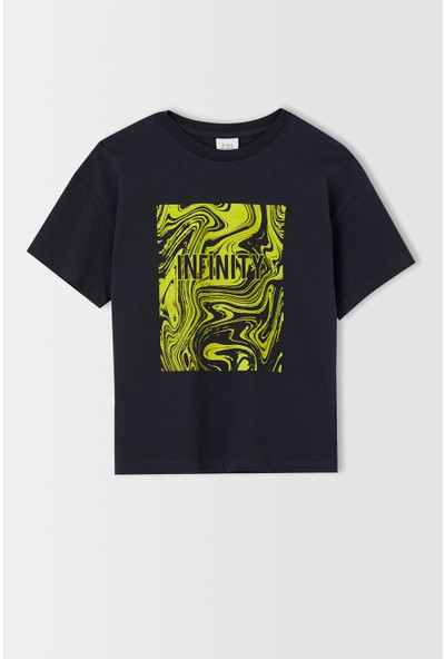 Defacto Erkek Çocuk Baskılı Kısa Kollu Tişört U5716A621SM
