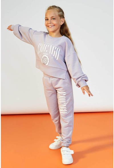 Defacto Kız Çocuk Relax Fit Slogan Baskılı Jogger Eşofman Altı V4297A621AU Defacto Kız Çocuk Relax Fit Slogan Baskılı Jogger Eşofman Altı V4297A621AU