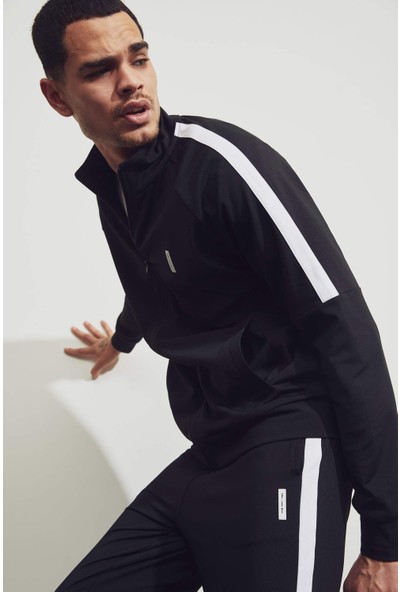 DeFacto Slim Fit Dik Yaka Fermuarlı Spor Hırka T8880Az21Sp