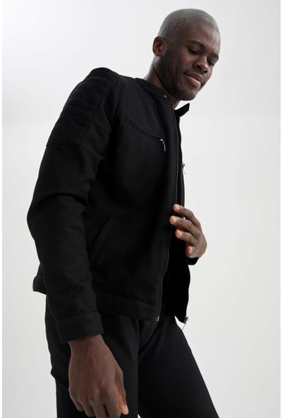 DeFacto Slim Fit Fermuarlı Biker Hırka T4462AZ21SP