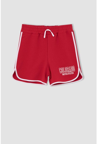 Defacto Kız Çocuk Baskılı Esnek Belli Kısa Şort V6910A621HS