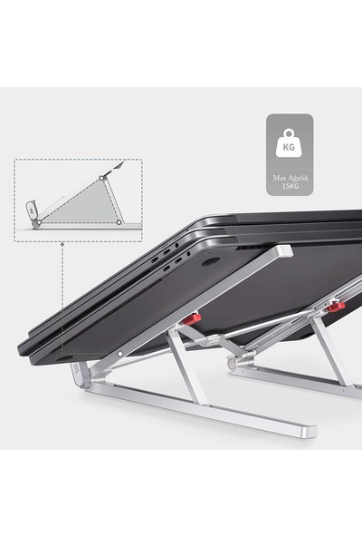 Bix Saiji X2 Taşıma Çantalı Ayarlanabilir Açı Alüminyum Notebook Laptop Standı Bix Saiji X2 Taşıma Çantalı Ayarlanabilir Açı Alüminyum Notebook Laptop Standı