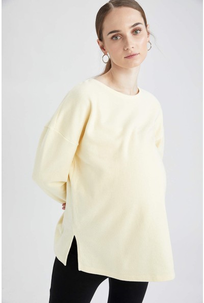 Defacto Hamile Basic Sweatshirt T8417AZ21SP