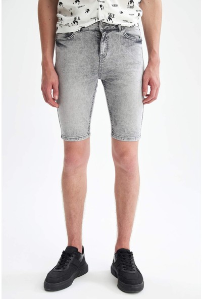 Defacto Skinny Fit Bermuda Jean Şort V6248AZ21HS