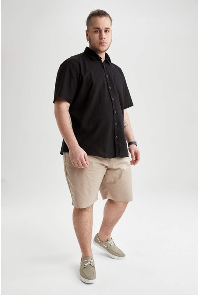 DeFacto Büyük Beden Regular Fit Basic Bermuda Şort V6191Az21Sm DeFacto Büyük Beden Regular Fit Basic Bermuda Şort V6191Az21Sm
