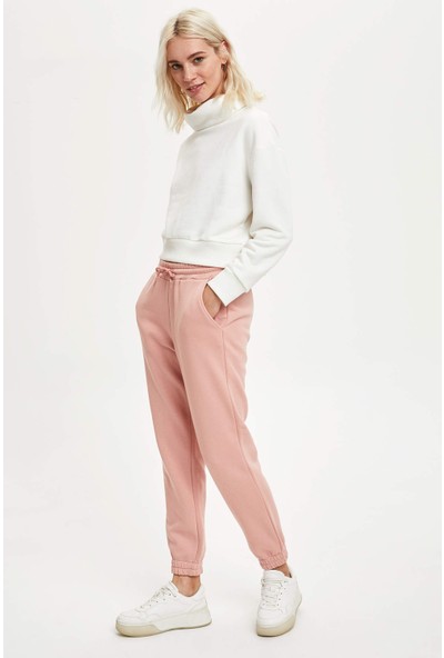 DeFacto Regular Fit Basic Beli Bağcıklı Jogger Eşofman Altı S7375AZ20AU