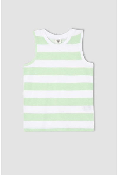 DeFacto Erkek Çocuk Relax Fit Çizgili Atlet V6143A621HS DeFacto Erkek Çocuk Relax Fit Çizgili Atlet V6143A621HS