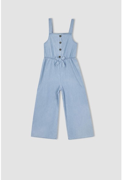 DeFacto Kız Çocuk Regular Fit Geniş Paça Jean Tulum V6423A621HS DeFacto Kız Çocuk Regular Fit Geniş Paça Jean Tulum V6423A621HS