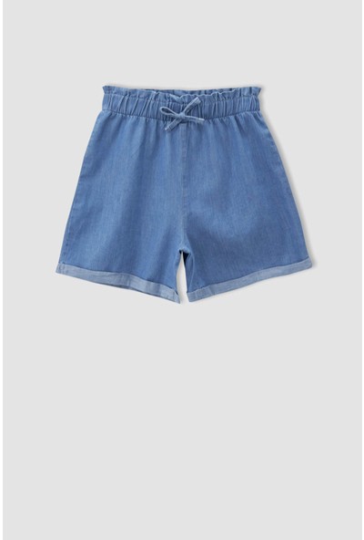 Defacto Kız Çocuk Esnek Belli jean Şort V7144A621HS Defacto Kız Çocuk Esnek Belli jean Şort V7144A621HS