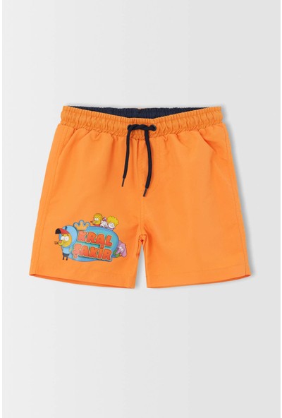 DeFacto Erkek Çocuk Defacto Fit Kral Şakir Lisanslı Yüzme Şortu U1999A621HS