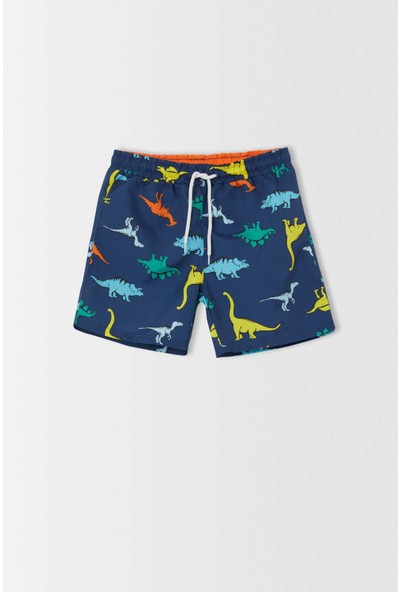 DeFacto Erkek Çocuk Dinozor Desenli Yüzme Şortu U4045A621HS
