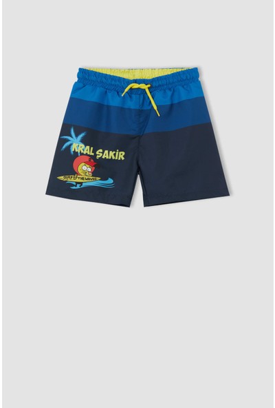 DeFacto Erkek Çocuk Defacto Fit Kral Şakir Lisanslı Yüzme Şortu U1978A621SM