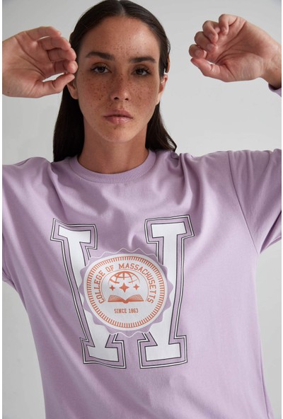 DeFacto Relax Fit Baskılı Sweatshirt Tunik U8041AZ21SM DeFacto Relax Fit Baskılı Sweatshirt Tunik U8041AZ21SM