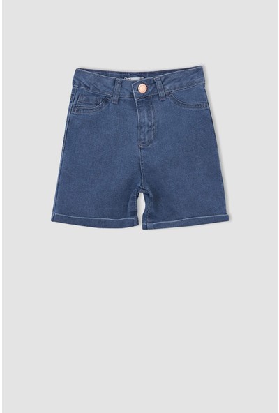 DeFacto Kız Çocuk Mini Jean Şort T3266A621SP