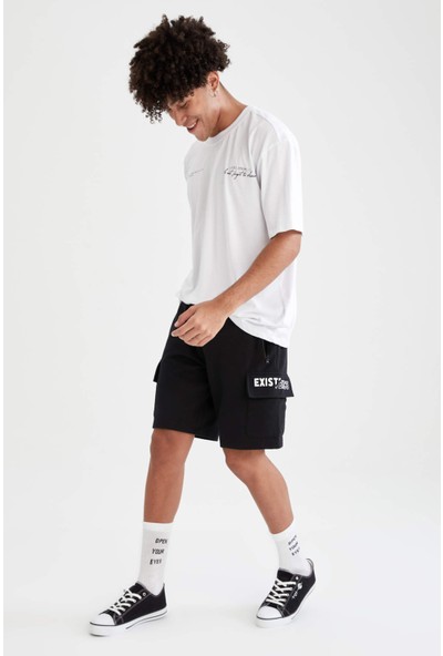 DeFacto Slim Fit Kargo Cepli Şort U1489AZ21SM