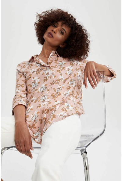 DeFacto Relax Fit Desenli Gömlek Tunik I6976Az21Sm