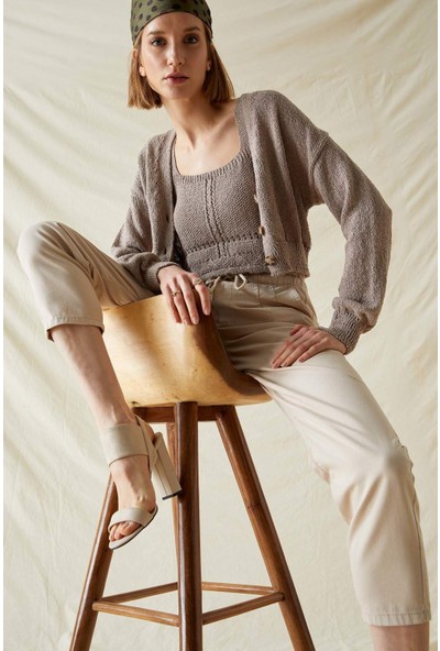 Defacto V Yaka Balon Kollu Düğmeli Triko Hırka U2247AZ21SP