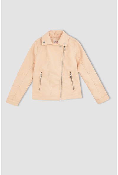 DeFacto Kız Çocuk Regular Fit Suni Deri Suni Deri Mont S5859A622SP DeFacto Kız Çocuk Regular Fit Suni Deri Suni Deri Mont S5859A622SP