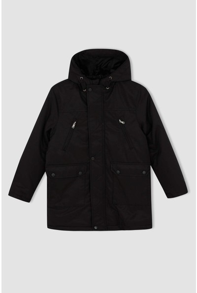 DeFacto Erkek Çocuk Regular Fit Kapüşonlu Pelüş Astarlı Isı Yalıtımlı Warmtech Mont Parka W6241A621WN DeFacto Erkek Çocuk Regular Fit Kapüşonlu Pelüş Astarlı Isı Yalıtımlı Warmtech Mont Parka W6241A621WN