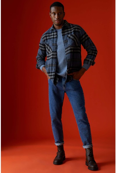 DeFacto Uzun Kollu Gömlek Regular Fit Polo Yaka W1272AZ21WN