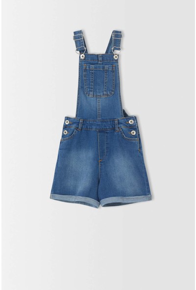 Defacto Kız Çocuk Kısa Jean Tulum T6070A621SM