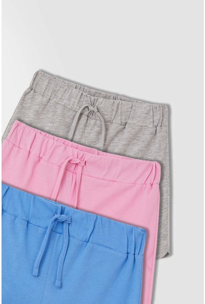 Defacto Kız Çocuk Esnek Belli 3'lü Şort U3900A621SP