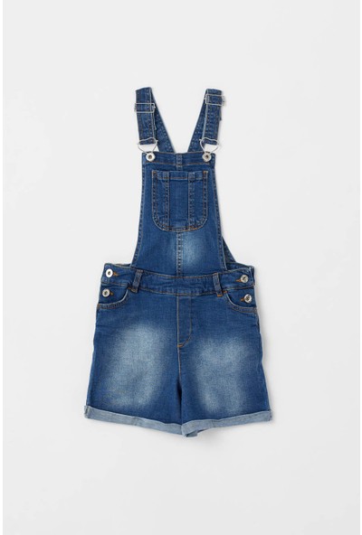 Defacto Kız Çocuk Kısa Jean Tulum T6070A621SM