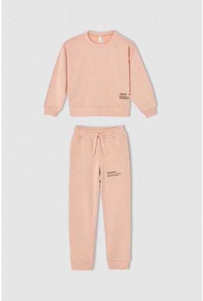 DeFacto Kız Çocuk Bisiklet Yaka Baskılı 2'li Takım V3833A621AU