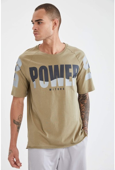 DeFacto Oversize Fit Bisiklet Yaka Slogan Baskılı Kısa Kollu Sweatshirt V8263AZ21HS DeFacto Oversize Fit Bisiklet Yaka Slogan Baskılı Kısa Kollu Sweatshirt V8263AZ21HS