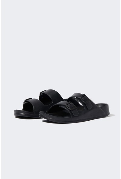 DeFacto Kadın Eva Çift Bant Tokalı Terlik T3404AZNS