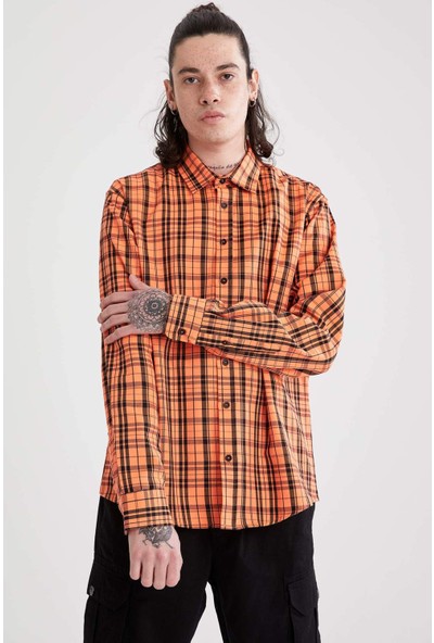 Defacto Regular Fit Ekose Desenli Uzun Kollu Gömlek U3240AZ21SP