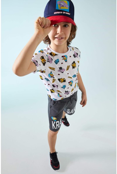 Defacto Erkek Çocuk Kral Şakir Lisanslı Bermuda Şort U4387A621SP