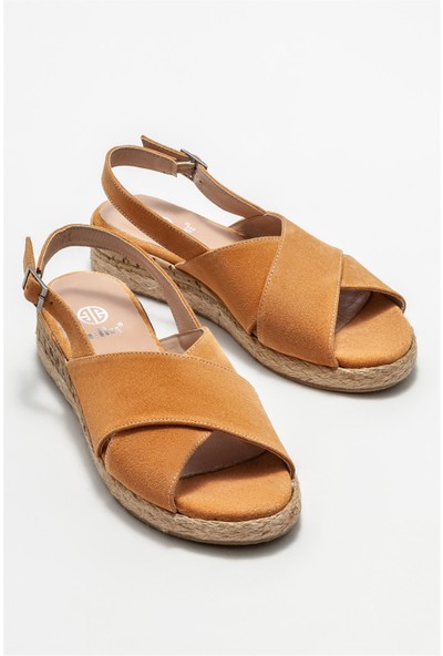 Elle Shoes Naturel Deri Kadın Espadril