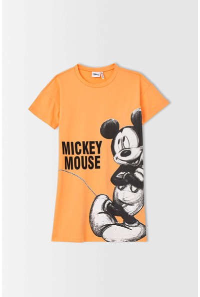 DeFacto Kız Çocuk Minnie Mouse Lisanslı Kısa Kollu Tişört Elbise U4824A621SM