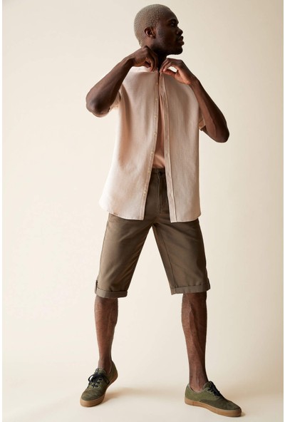 DeFacto Regular Fit Pamuklu Kapri Şort S5713AZ21SM