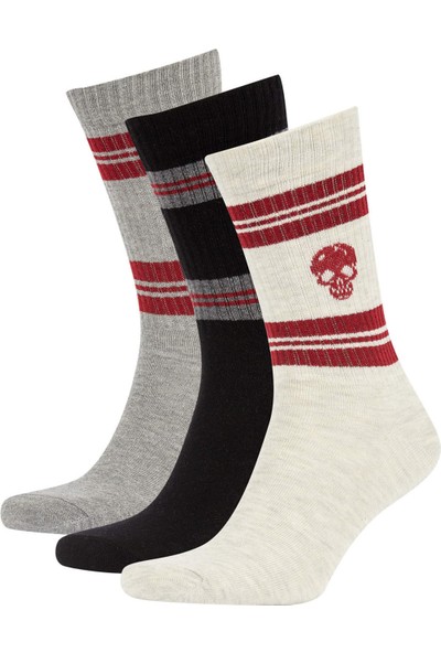 DeFacto Erkek Pamuklu 3'lü Uzun Çorap W8175AZNS DeFacto Erkek Pamuklu 3'lü Uzun Çorap W8175AZNS