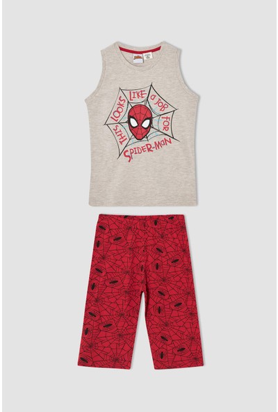 Defacto Erkek Çocuk Spider Man Lisanslı Kolsuz Pijama Takımı V9170A621HS