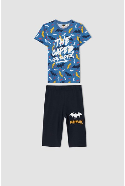 Defacto Erkek Çocuk Batman Lisanslı Kısa Kollu Pijama Takımı V9160A621HS