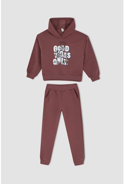 DeFacto Kız Çocuk Disney Mickey & Minnie Lisanslı Coool Regular Fit Kapüşonlu Sweatshirt Eşofman Takım V4771A621WN DeFacto Kız Çocuk Disney Mickey & Minnie Lisanslı Coool Regular Fit Kapüşonlu Sweatshirt Eşofman Takım V4771A621WN