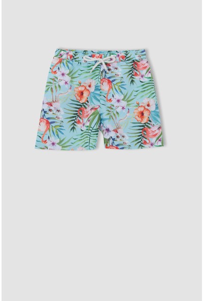 DeFacto Erkek Çocuk Defacto Fit Desenli Yüzme Şortu V8767A621HS