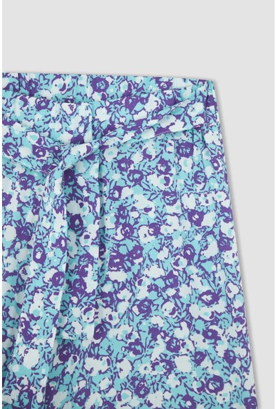 DeFacto Kız Çocuk Culotte Fit Geniş Paça Viskon Pantolon T3887A622SM DeFacto Kız Çocuk Culotte Fit Geniş Paça Viskon Pantolon T3887A622SM