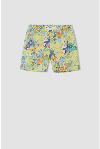 DeFacto Erkek Çocuk Desenli Yüzme Şortu V6708A621HS