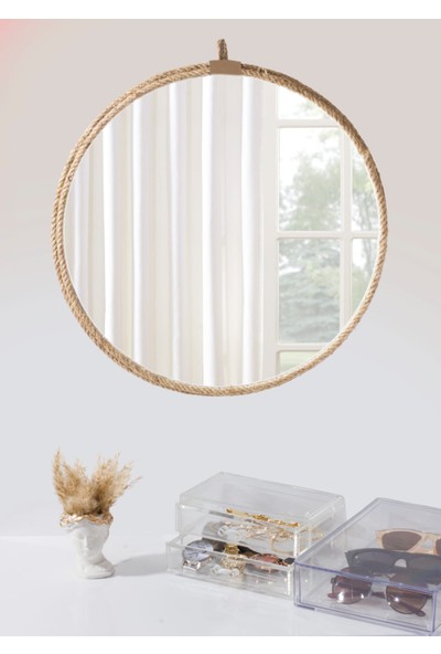 Ayna Halatlı Antre Koridor Dekoratif Duvar Konsol Ofis Wc Çocuk Yatak Oda Ayna 52CM Ayna Halatlı Antre Koridor Dekoratif Duvar Konsol Ofis Wc Çocuk Yatak Oda Ayna 52CM