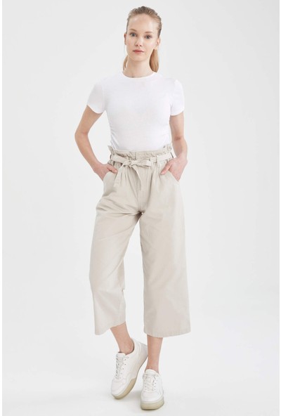 Defacto Paperbag Fit Kuşaklı Culotte Pantolon T5420AZ21SP