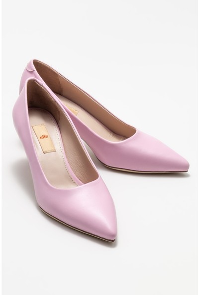 Elle Shoes Pembe Deri Kadın Stiletto