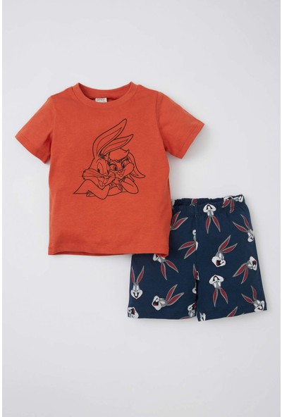 DeFacto Erkek Bebek Looney Tunes Lisanslı Regular Fit Pamuklu Kısa Kollu Şort Pijama Takım X4560A222SM DeFacto Erkek Bebek Looney Tunes Lisanslı Regular Fit Pamuklu Kısa Kollu Şort Pijama Takım X4560A222SM