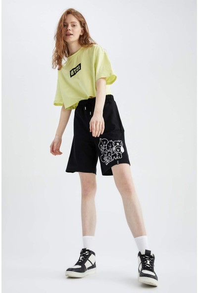 DeFacto Coool BT21 Lisanslı Mini Bermuda Şort X8741AZ22SM DeFacto Coool BT21 Lisanslı Mini Bermuda Şort X8741AZ22SM