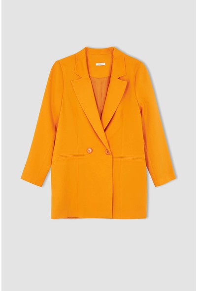 DeFacto Oversize Fit Krep Blazer Ceket Y3042AZ22SP