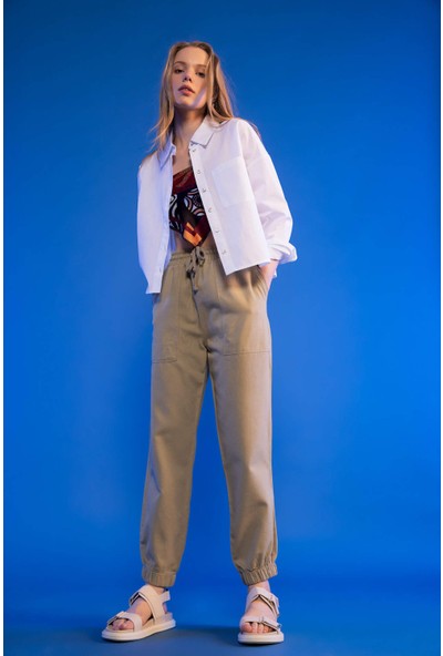 DeFacto Jogger Fit Esnek Bantlı Paça Pantolon W4301AZ22SP