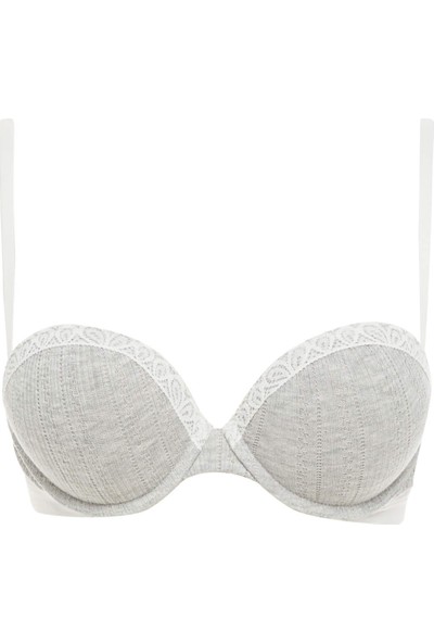 DeFacto Organik Pamuklu Dantel Detaylı Push Up Straplez Sütyen T9465AZ22SP